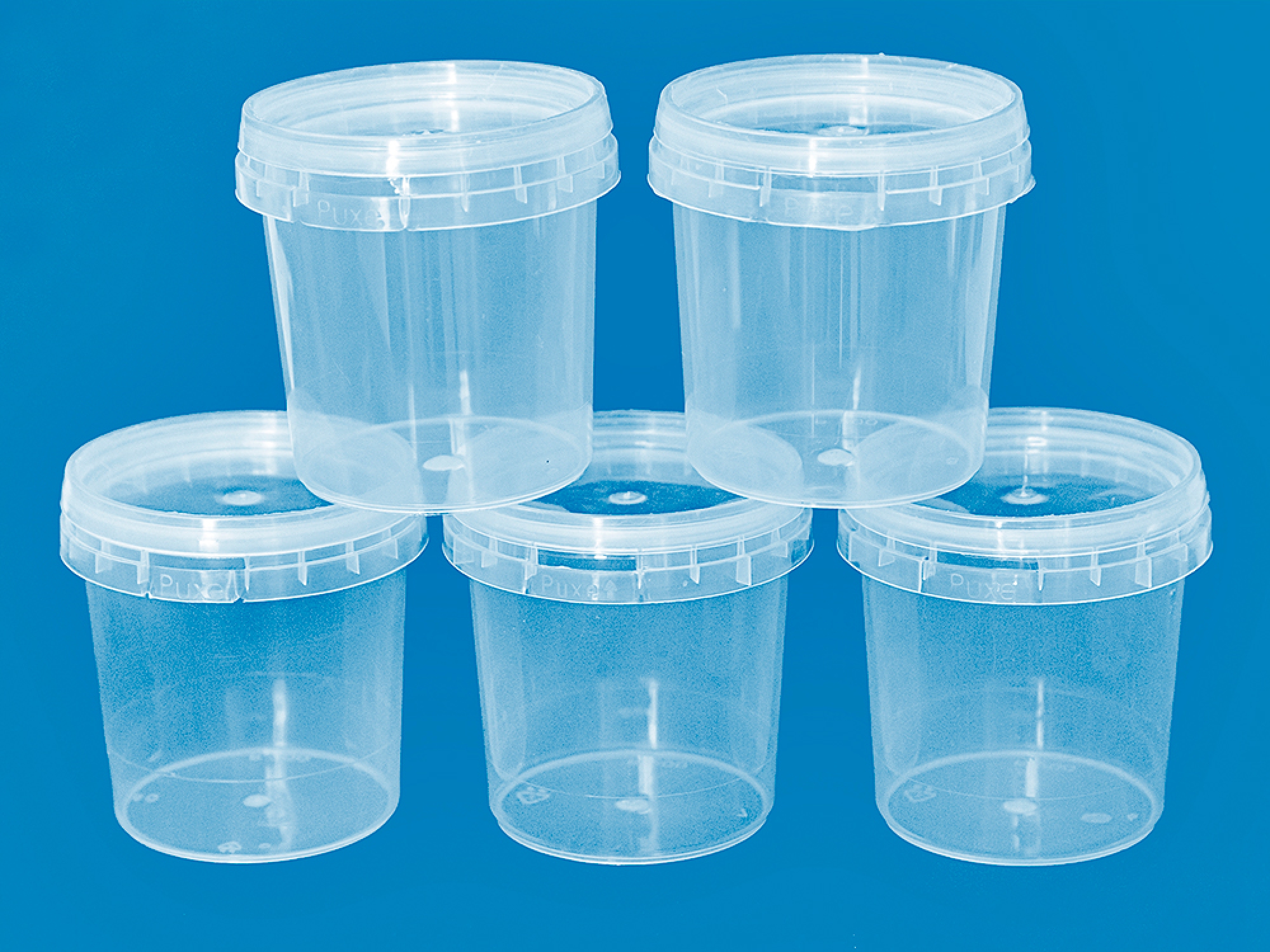 Pote Plástico Transparente com tampa - 220ml - 250 Unid