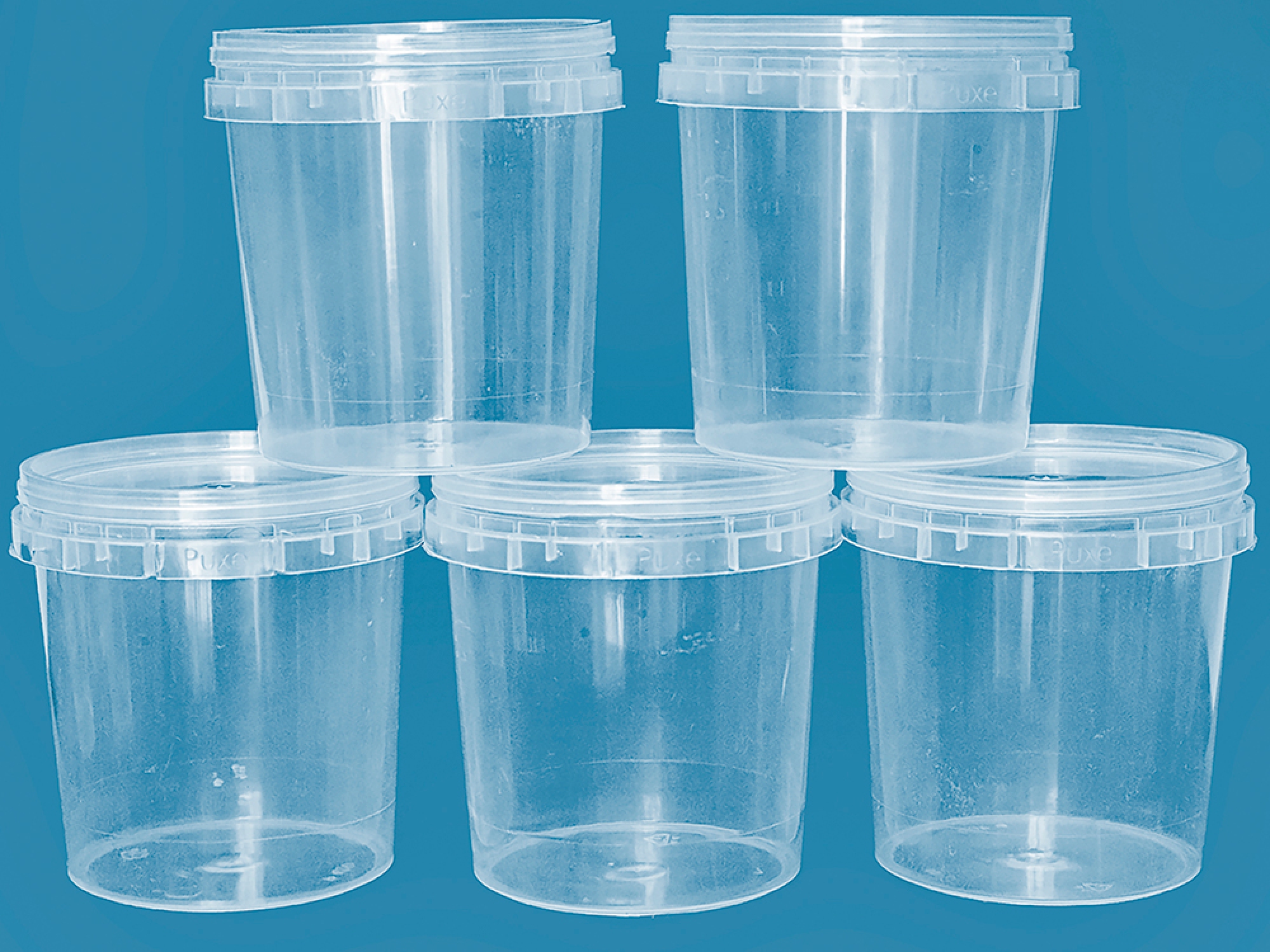 Pote Plástico Redondo Com Lacre 400ml